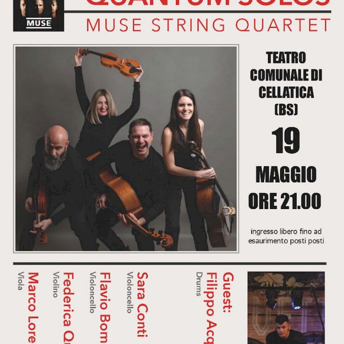 Quantum Solos - Muse String Quartet - musica Brescia 2023